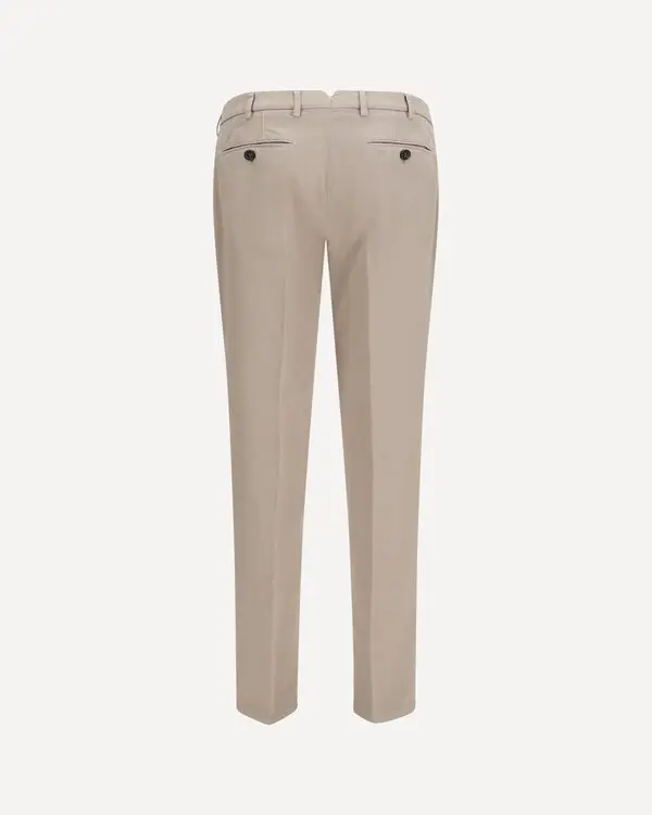 Brunello Cucinelli Dyed Cotton Tailored Trousers - Beige