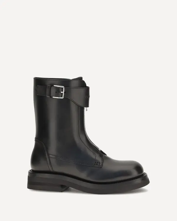 Alexander McQueen Leather Boots - Black