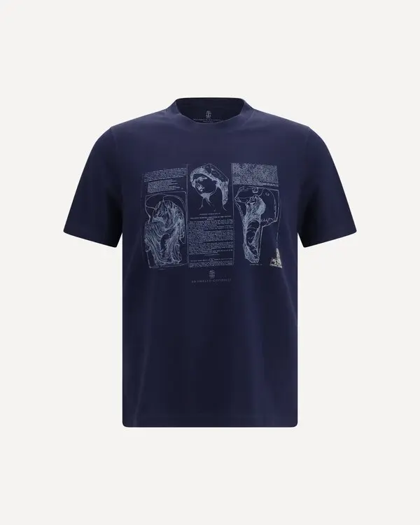 Brunello Cucinelli Cotton Printed T-shirt