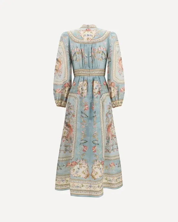 Zimmermann Roselight Linen Midi Dress