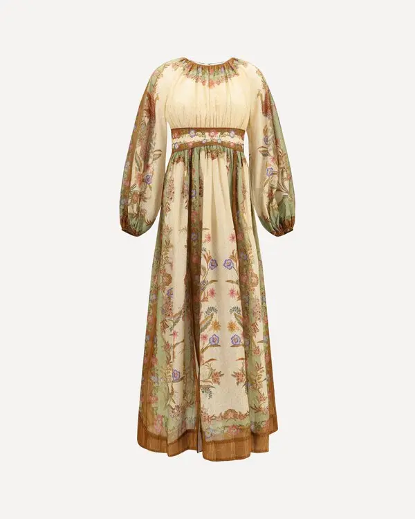 Zimmermann Indra Elasticated Waist Maxi Dress - Multicolour