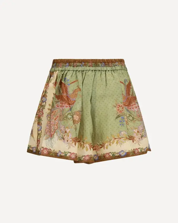 Zimmermann Indra Relaxed Silk Drawstring Shorts