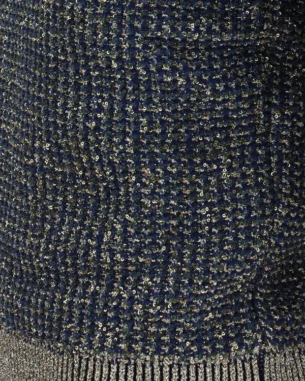 Balmain Short-sleeve Sequined Sweater With Buttons