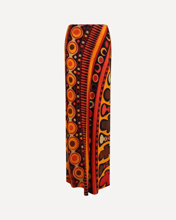 Emilio Pucci Soleil Print Satin Skirt