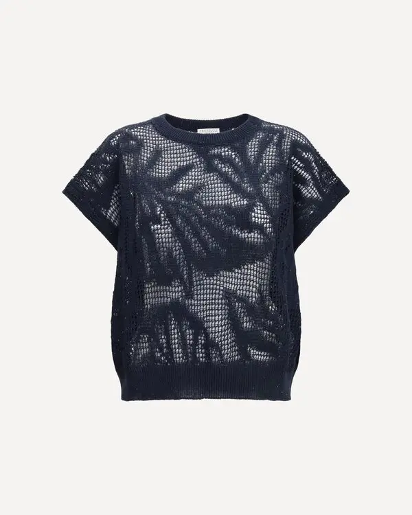 Brunello Cucinelli Dazzling Water Lillies T-shirt - Blue