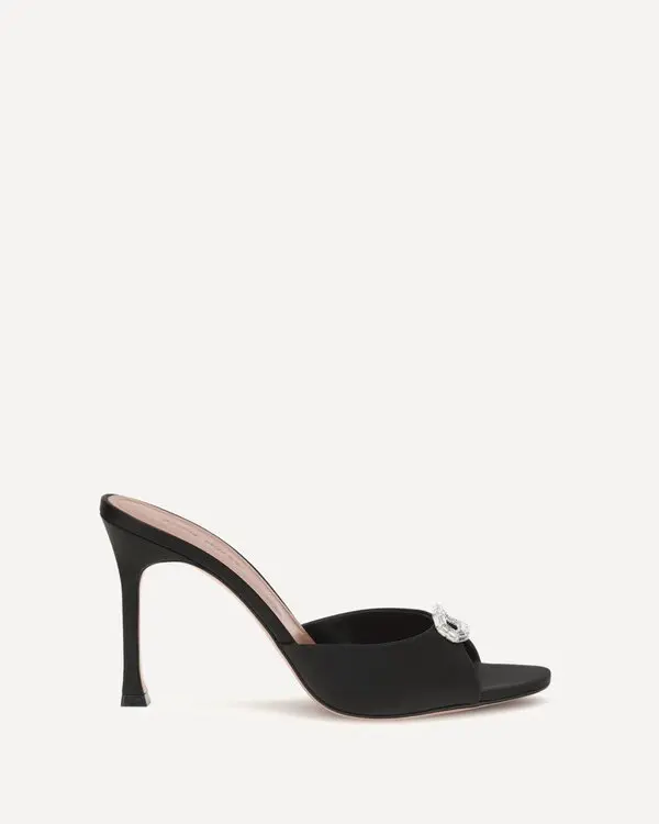 Amina Muaddi Camelia Mule Sandals - Black