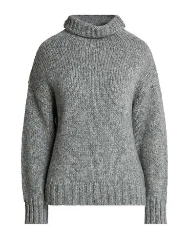 Alpha Studio Wool And Metal Fiber Turtleneck Sweater - Grey