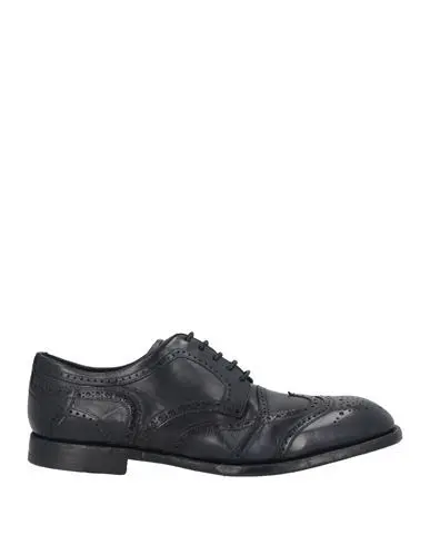 Dolce & Gabbana Midnight Calfskin Lace-up Shoes - Blue