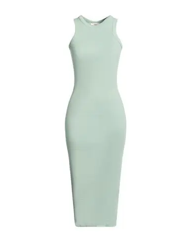 PANGAIA Midi Dress In Light Recycled Cotton Blend - Green