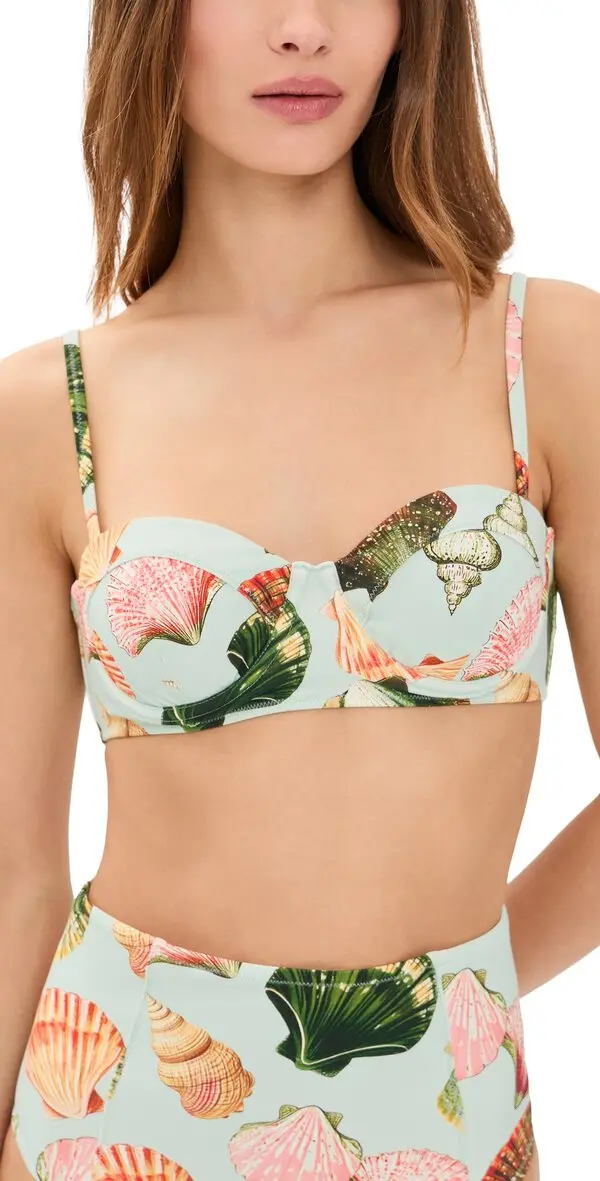 Hunter Bell Seashell Print Bikini Top