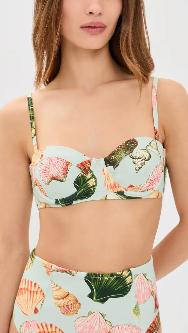 Hunter Bell Seashell Print Bikini Top