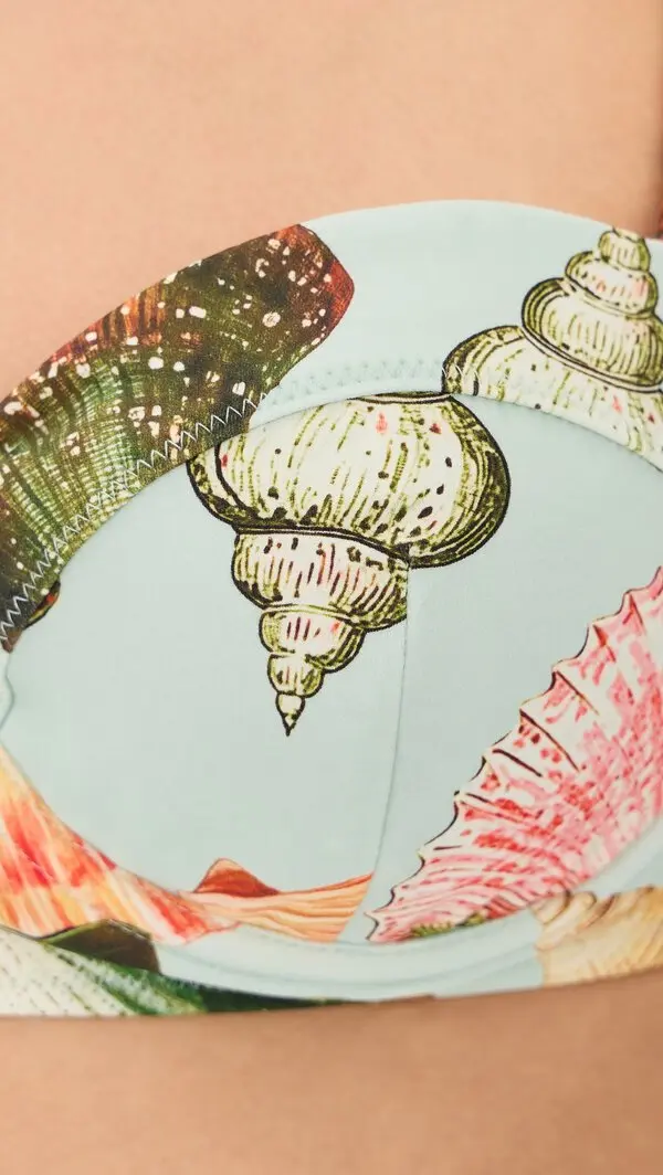 Hunter Bell Seashell Print Bikini Top
