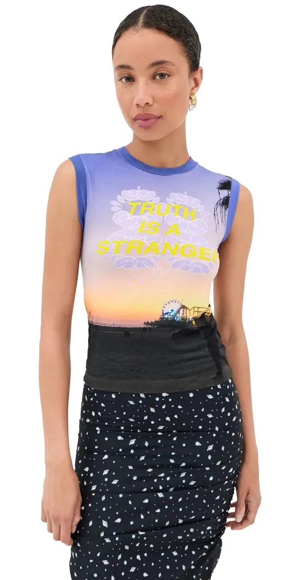 MERYLL ROGGE Sleeveless Jersey T-shirt - Multicolor