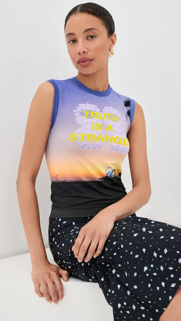 MERYLL ROGGE Sleeveless Jersey T-shirt