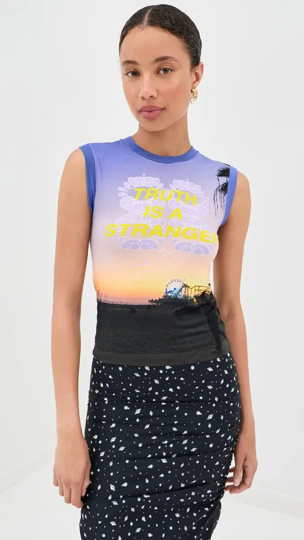 MERYLL ROGGE Sleeveless Jersey T-shirt
