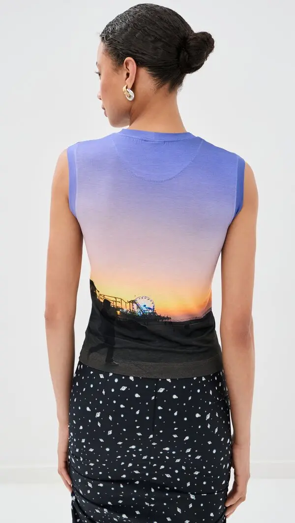 MERYLL ROGGE Sleeveless Jersey T-shirt