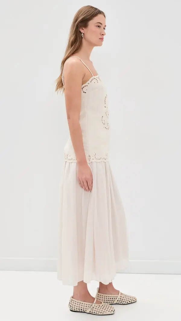 Moon River Spaghetti Strap Tube Top Midi Dress