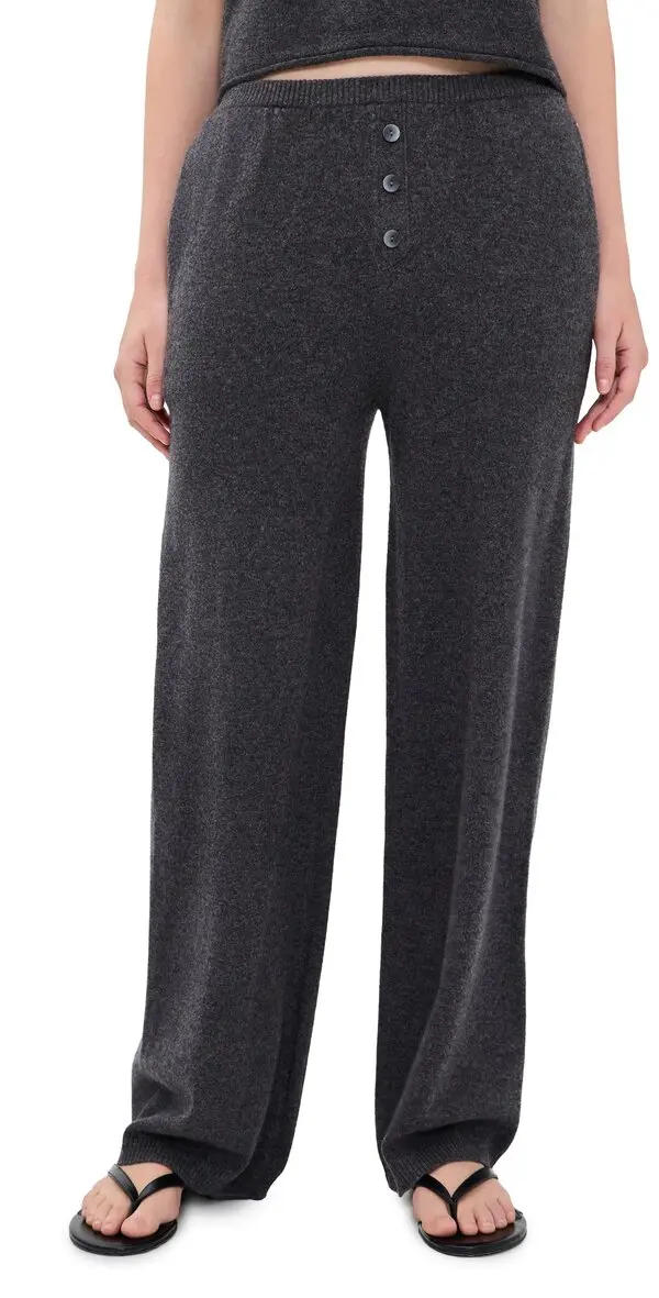 ALL MY LOVE Kayla Cashmere Pants - Charcoal