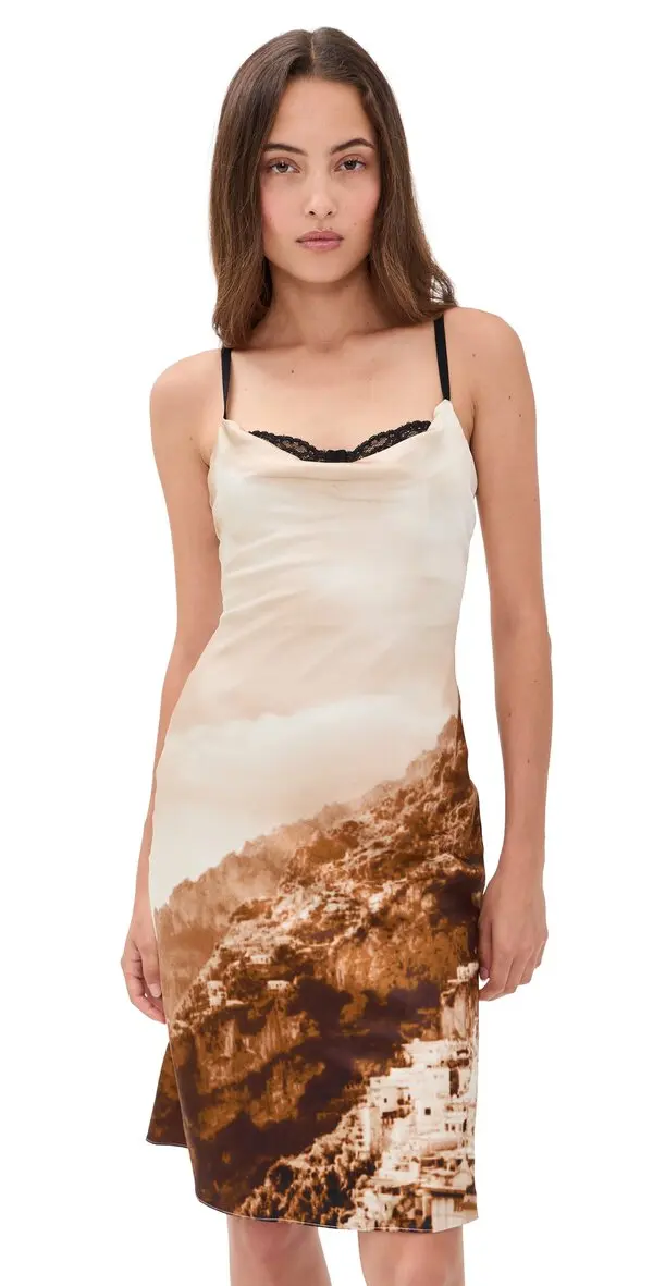 Staud Evangeline Silk Dress - Cliffside