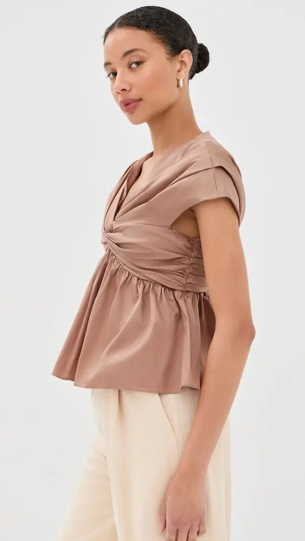Tove Ruhi Cotton Sateen Top