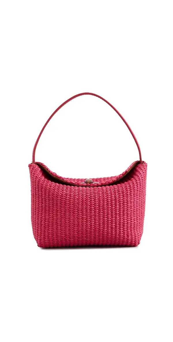 Christopher Esber Turnlock Raffia Mini Shoulder Bag - Watermelon