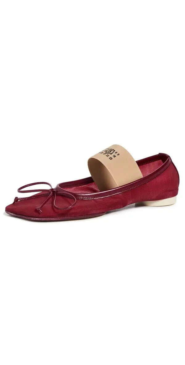 MAISON MARGIELA Anatomic Numeric Ballerina Flats - Ruby Wine