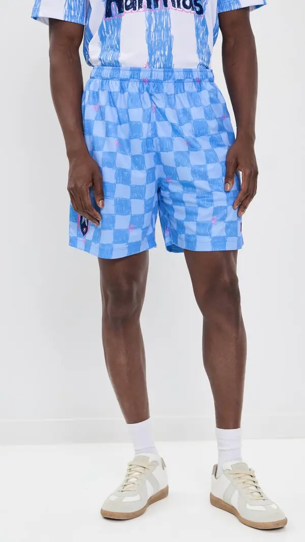 NAHMIAS Scribble Check Soccer Shorts
