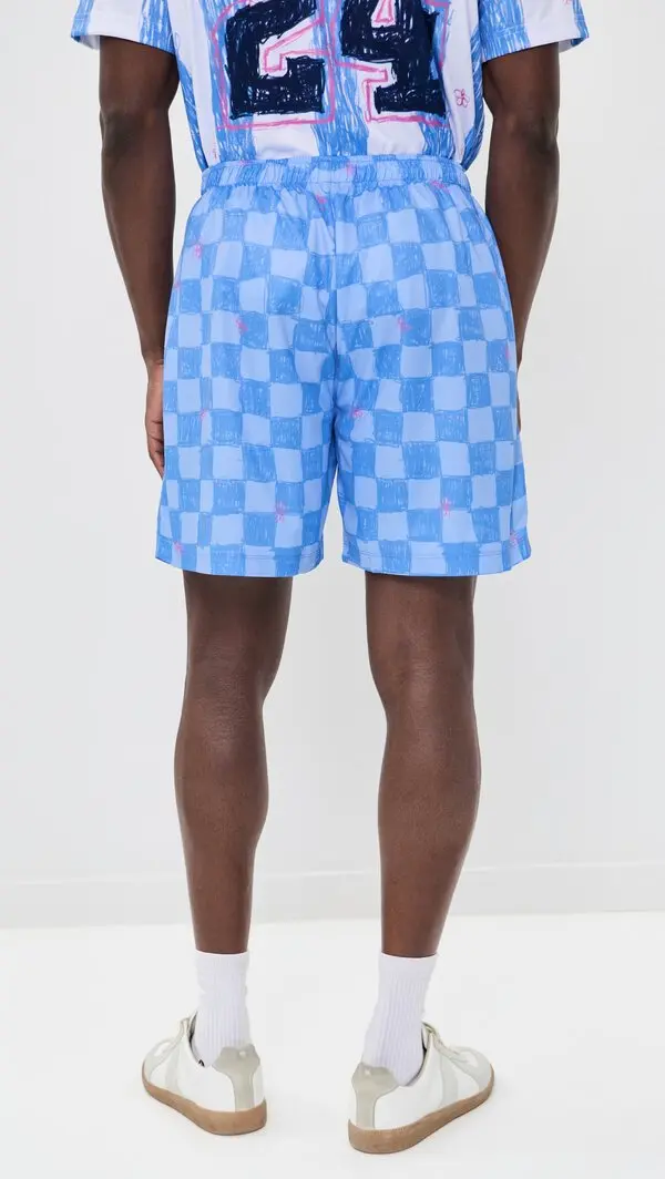 NAHMIAS Scribble Check Soccer Shorts