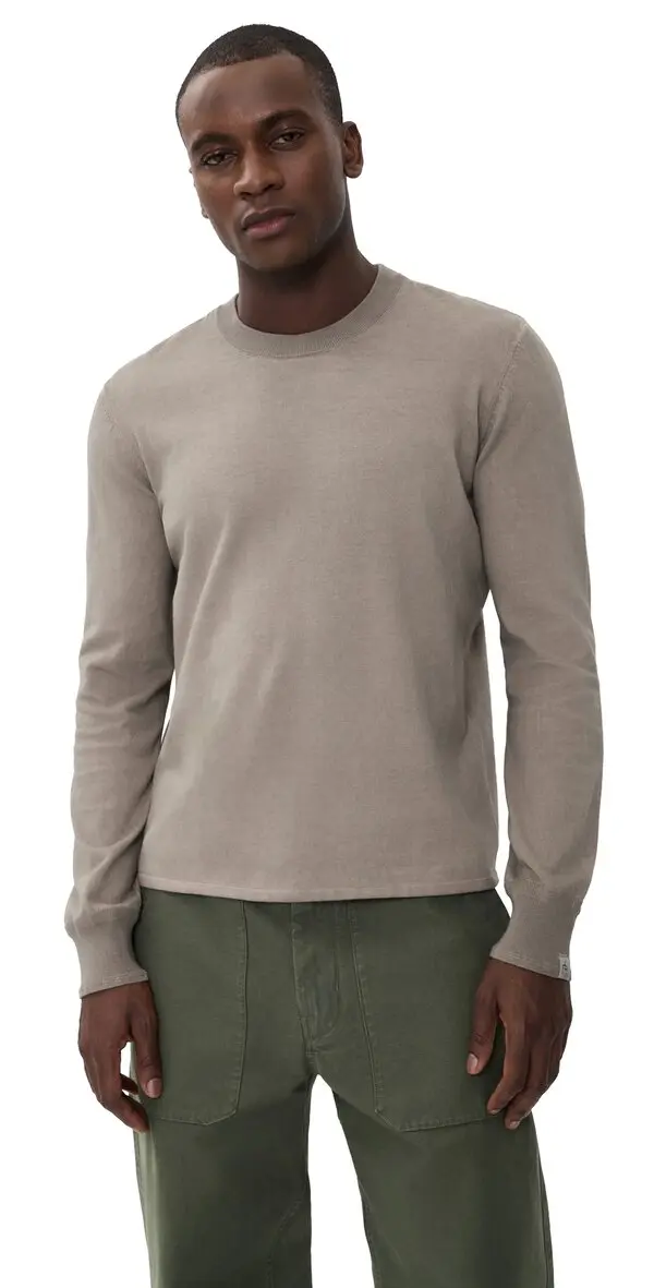 Rag & Bone Washed Supima Crew Sweater - Gran
