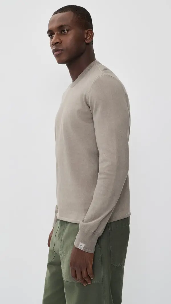 Rag & Bone Washed Supima Crew Sweater