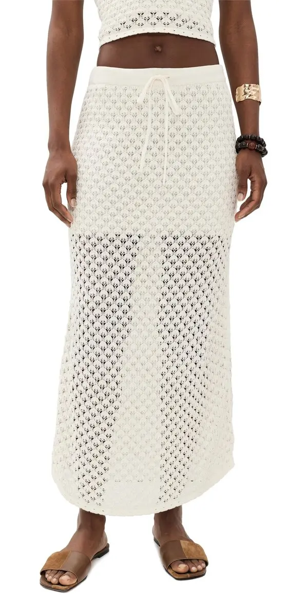 Z Supply Windswept Crochet Skirt - Cloud
