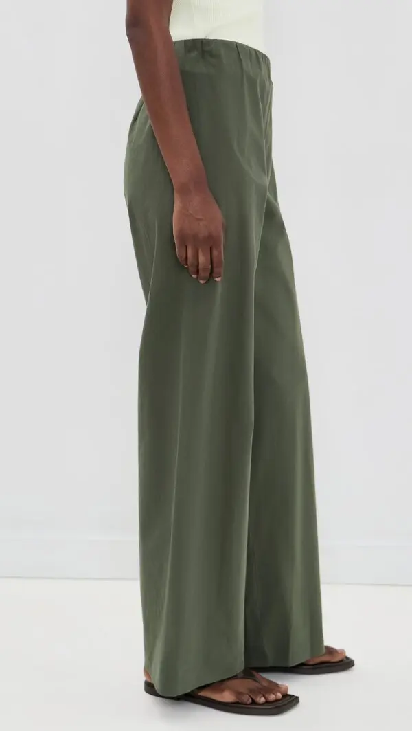 Vince Colette High Waist Cotton Twill Pants - Pine Grove