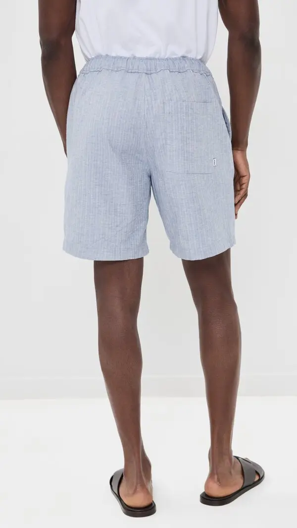 WAX LONDON Cotton Linen Herringbone Shorts