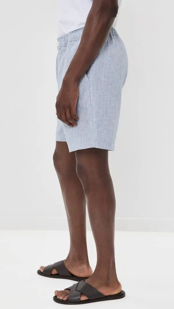 WAX LONDON Cotton Linen Herringbone Shorts