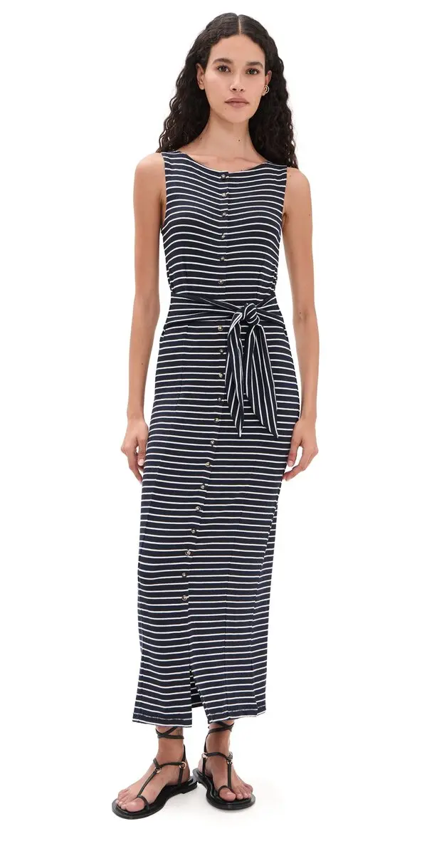 Rag & Bone The Knit Tie Stripe Dress - Salmt