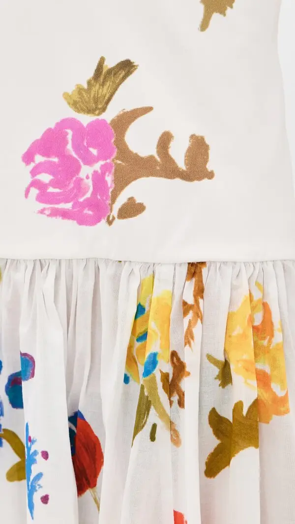 Caroline Constas Marianna Strapless Floral Print Maxi Cover-up