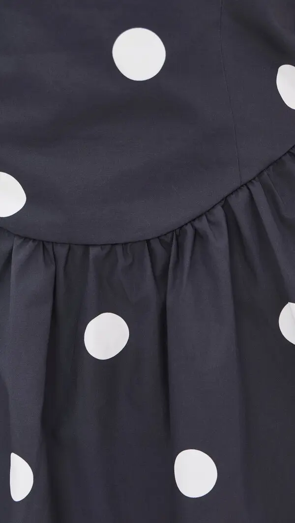 Susana Monaco Polka-dot Poplin Mini Dress