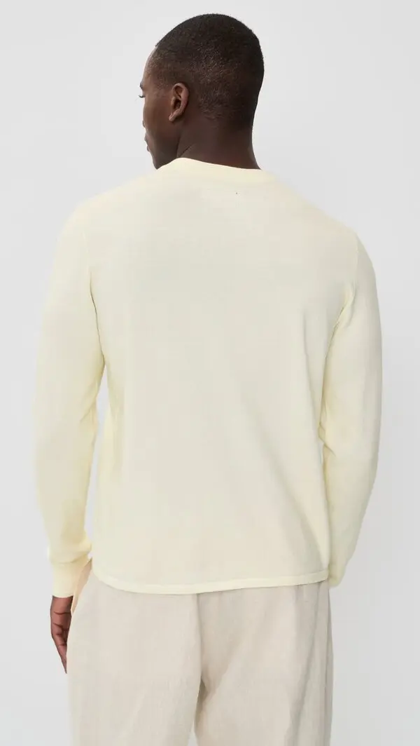 Rag & Bone Washed Supima Henley Long Sleeve