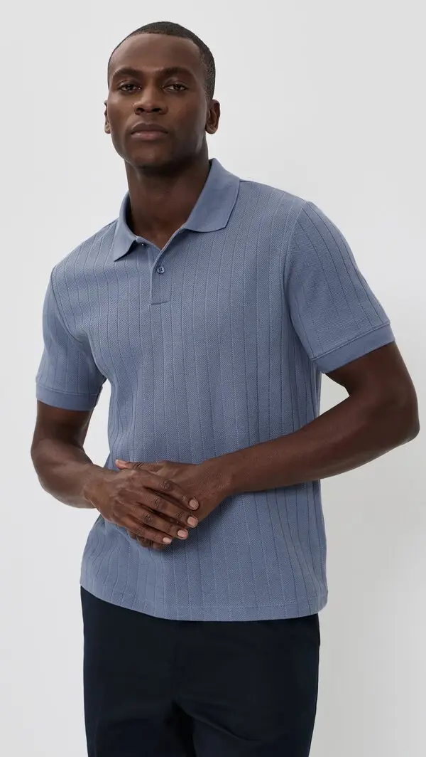 Vince Drop Needle Stripe Polo