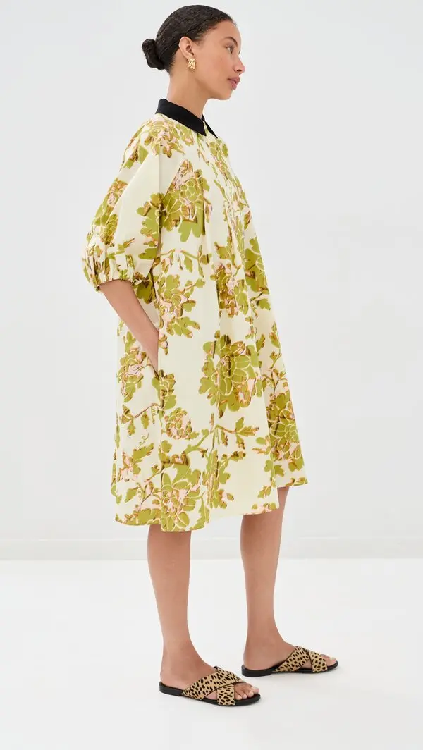 La DoubleJ Sunburst Cotton Poplin Dress