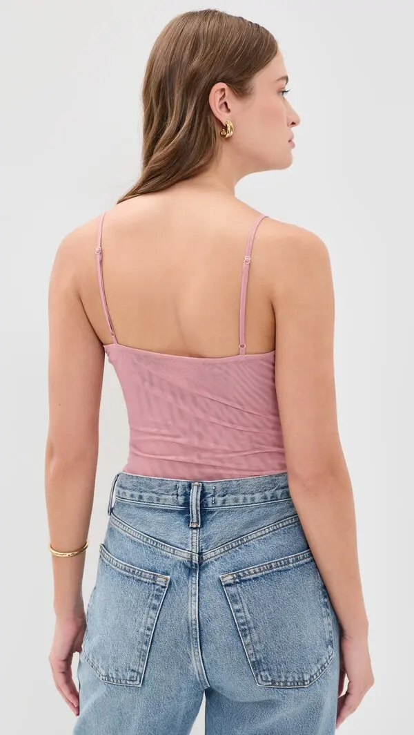 L'Agence Gelina Ruched Thong Bodysuit