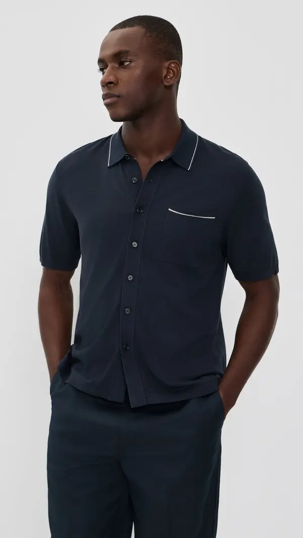 Rag & Bone Conrad Silk Blend Dalton Shirt