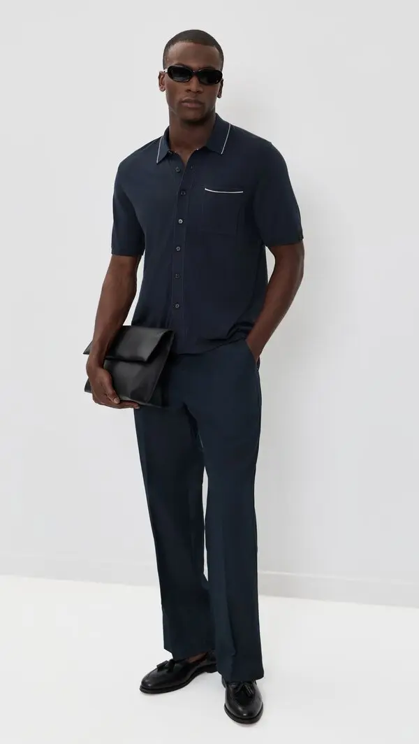 Rag & Bone Conrad Silk Blend Dalton Shirt