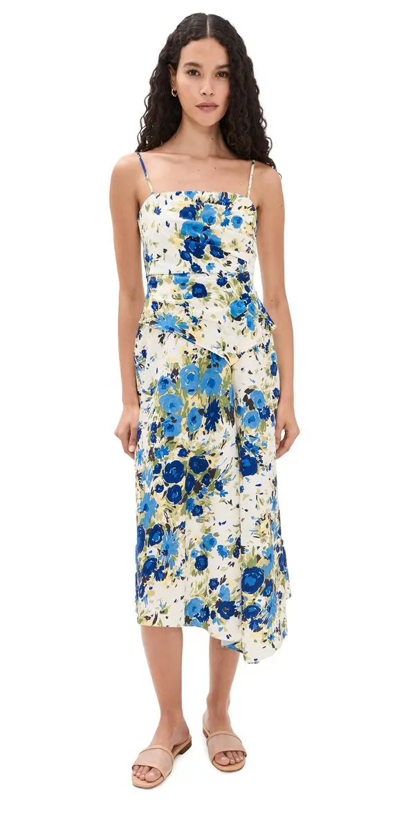A.L.C. Peyton Floral Print Cotton Dress - Butter/capri Multi