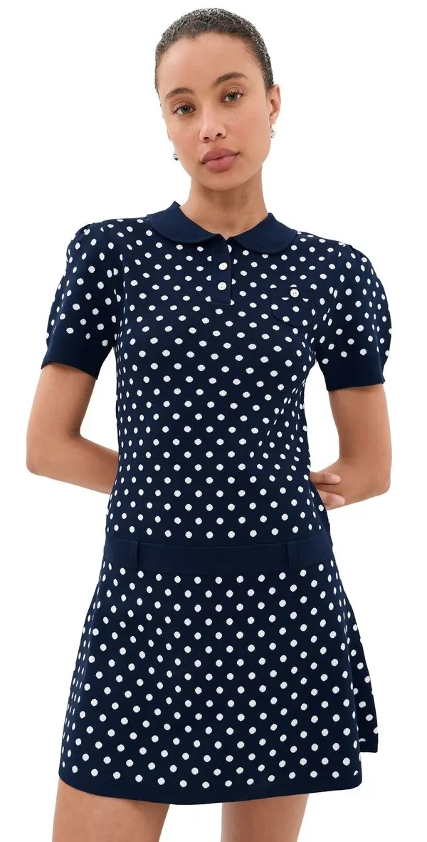 Sandy Liang Tumi Sweater Dress - Navy Multi