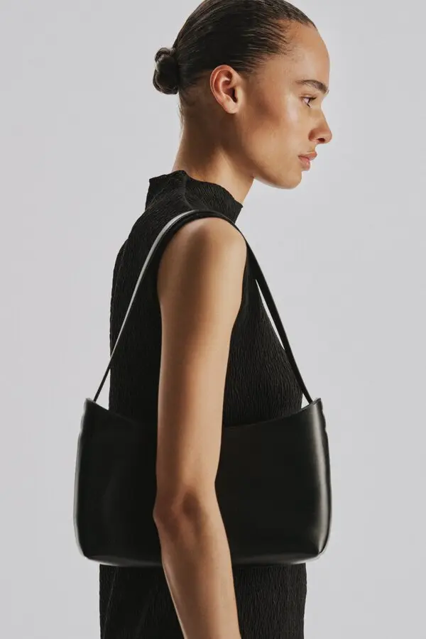 THE ROW Alma Baguette Bag - Black
