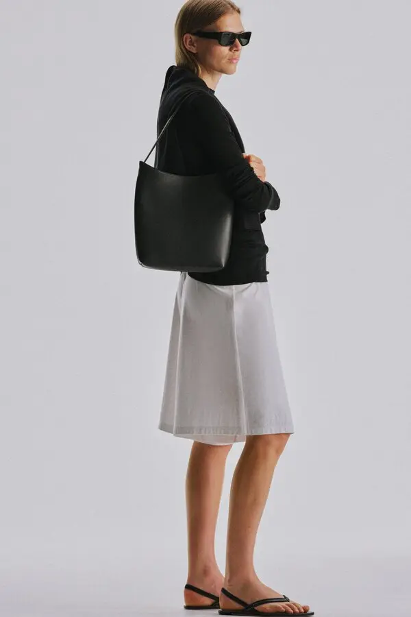 THE ROW Alma Shoulder Bag - Black