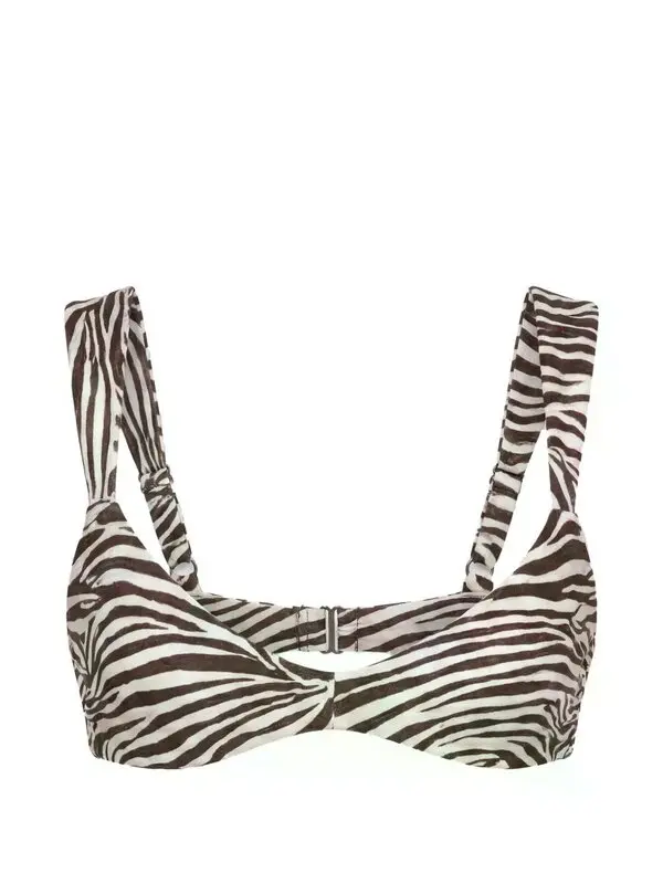 NICHOLAS Bridget Balconette Top Graphic Zebra - Brown