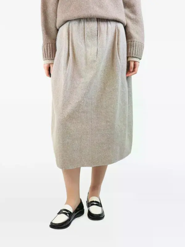 BOBOUTIC Pleated Midi Skirt
