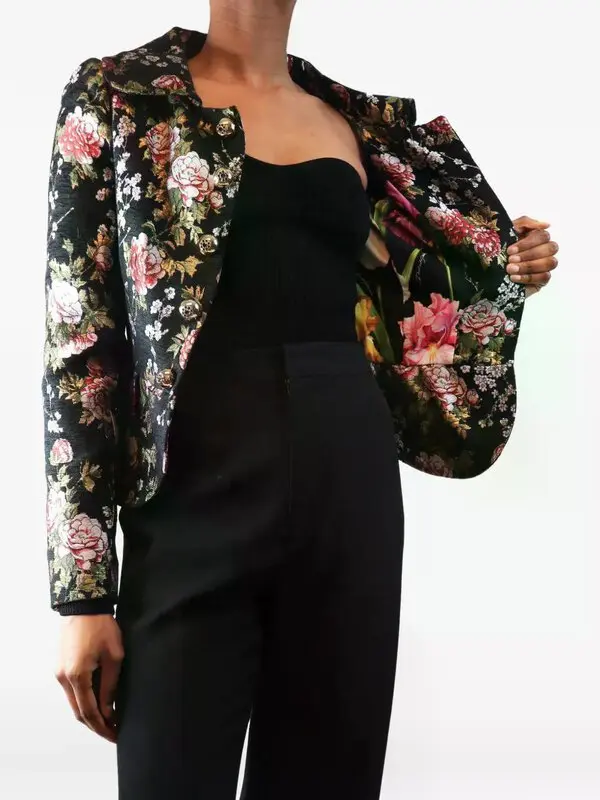 Ulla Johnson Floral Print Silk Jacket